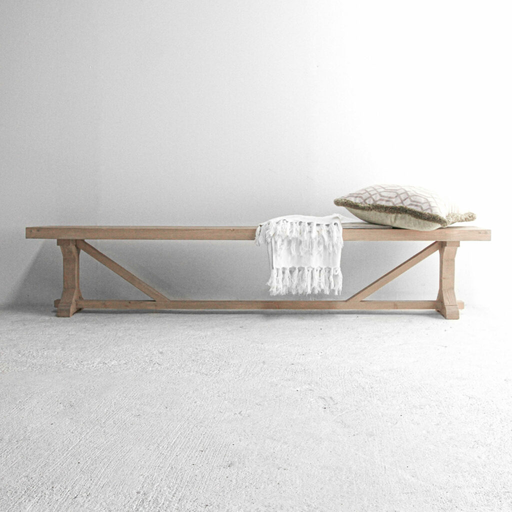 Volta Wooden Bench | Wide Bench Lighouse